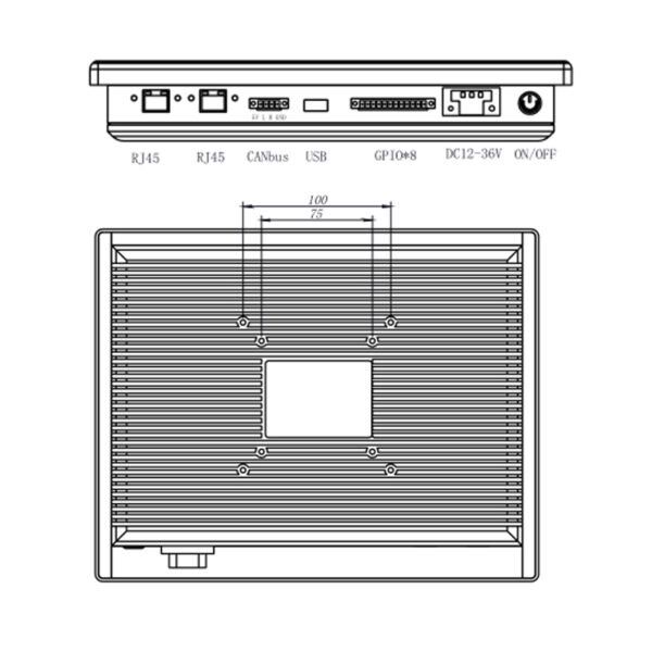 12.1-inch CAN BUS Capacitive Touch Panel PC 1000nits GPIO for Robust ...